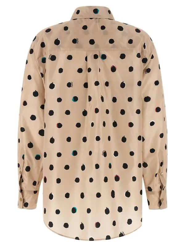 Fendi Falena Dots Print Silk Shirt - Pink
