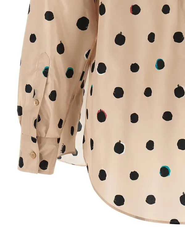 Fendi Falena Dots Print Silk Shirt - Pink