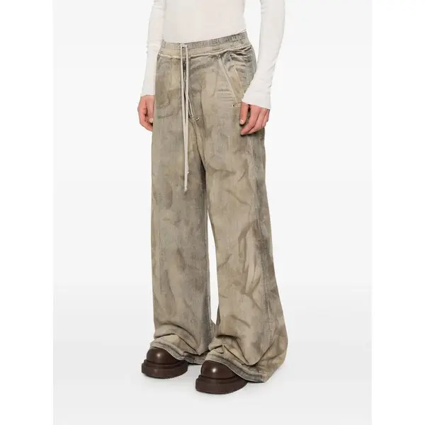 Rick Owens Neutrals Denim Wide-leg Jeans