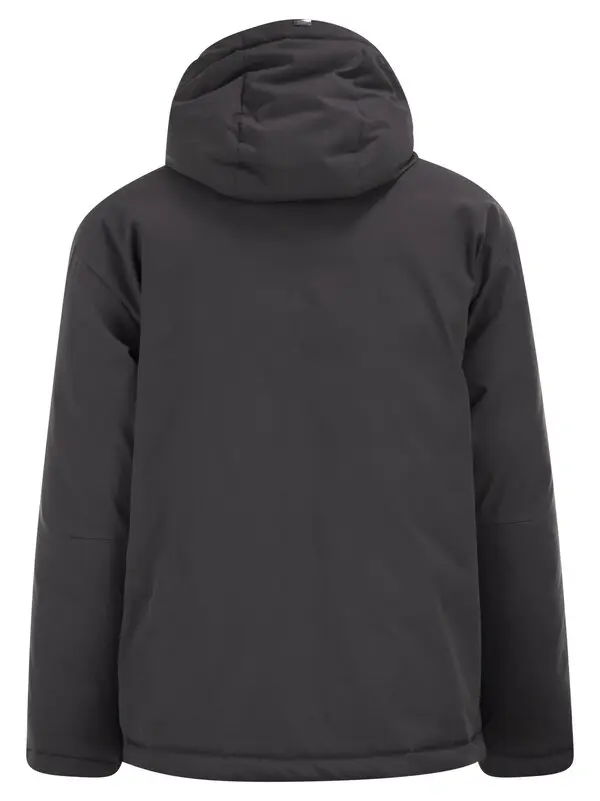 Herno Cotton Feel Jacket With Down Padding And Drawstring Hood - Multicolor