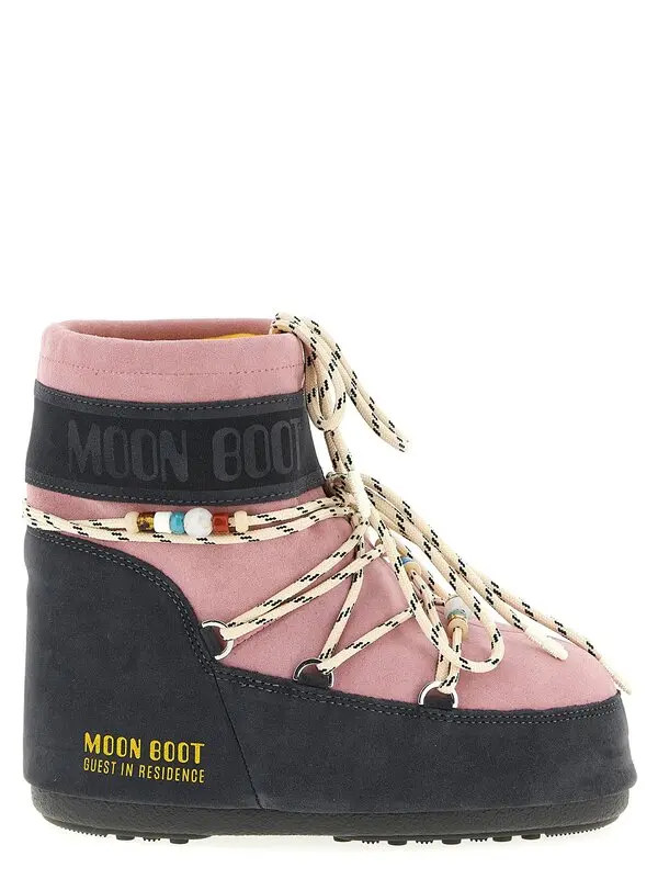 Moon Boot X Guest In Residence 'icon Low' Suede Ankle Boots - Multicolor