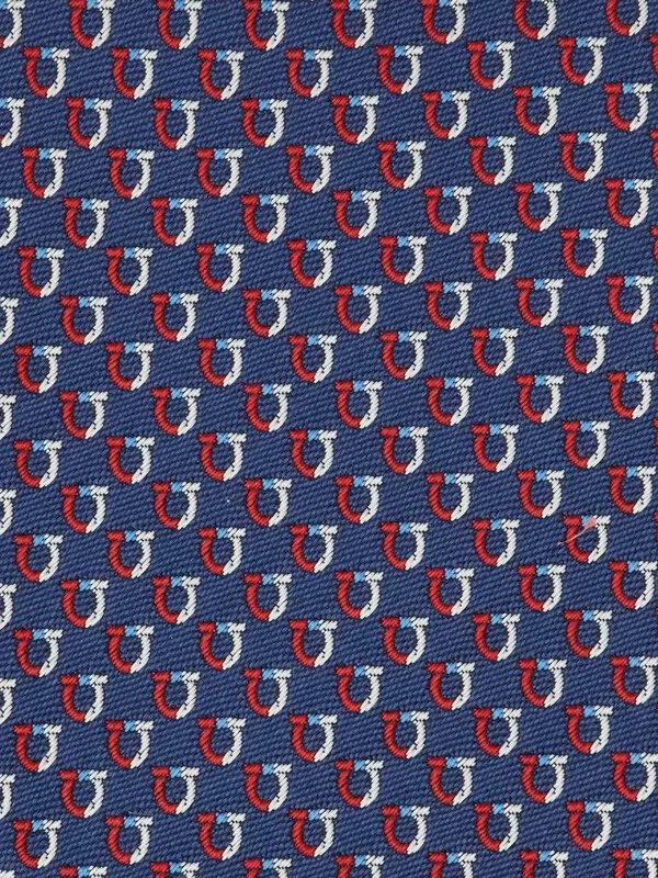 FERRAGAMO Gancini Jacquard Silk Neck Tie