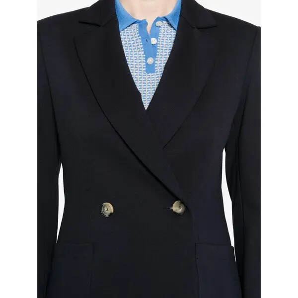 Harris Wharf London Navy Double-breasted Blazer