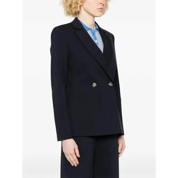 Harris Wharf London Navy Double-breasted Blazer