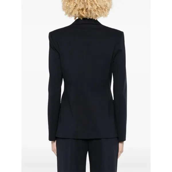 Harris Wharf London Navy Double-breasted Blazer