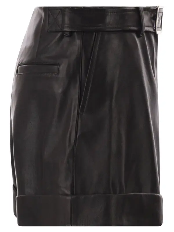 Sportmax Leather Bermuda Shorts
