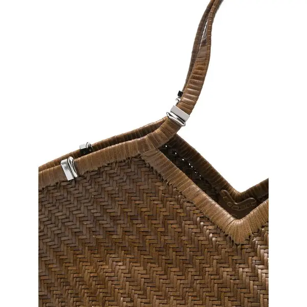 Benedetta Bruzziches Woven Top Handle Tote Bag - Brown