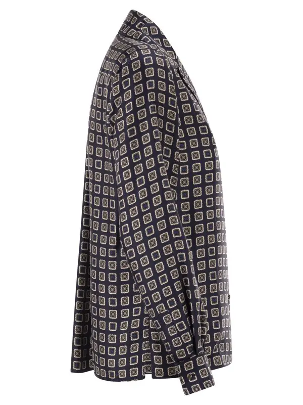 Max Mara Printed Silk Shirt - Blue