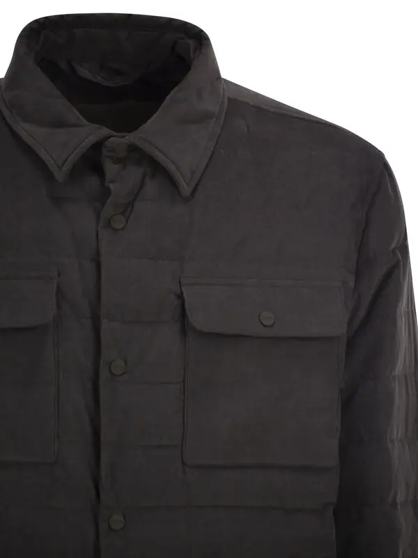 Herno Quilted Cotton Velvet Shacket