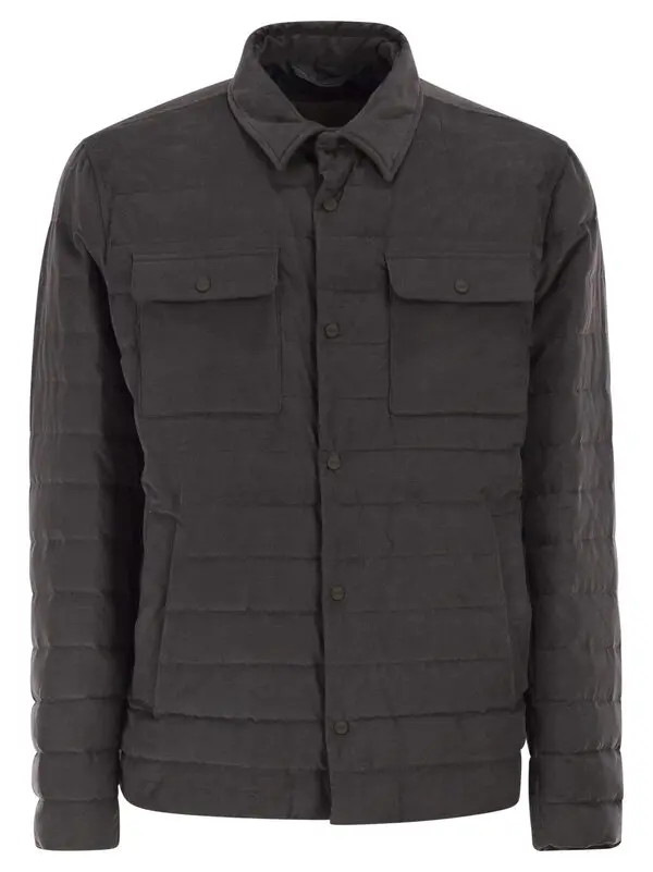 Herno Quilted Cotton Velvet Shacket - Multicolor