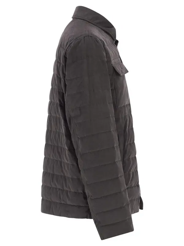 Herno Quilted Cotton Velvet Shacket - Multicolor