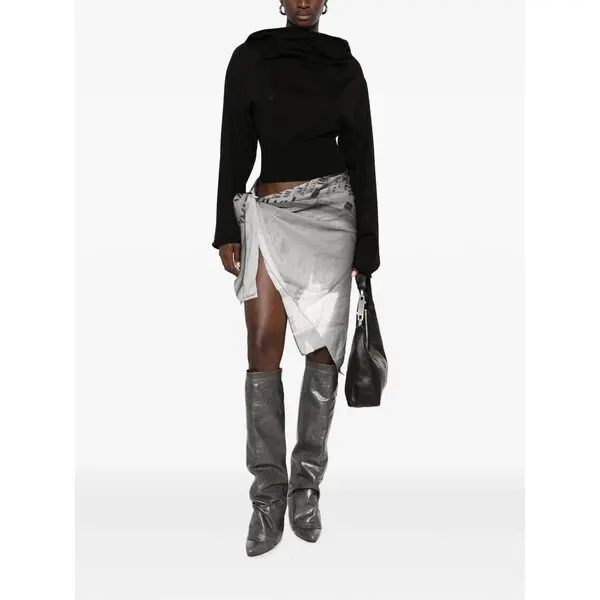 Rick Owens Strapless Tube Style Top With Cut-out Detail