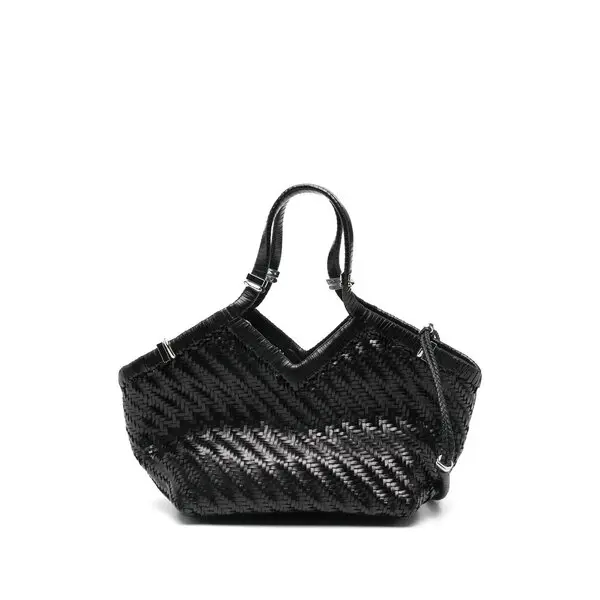 Benedetta Bruzziches Woven Leather Tote Bag - Black