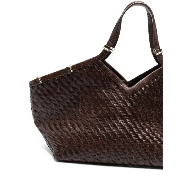 Benedetta Bruzziches Woven Leather Tote Bag - Brown