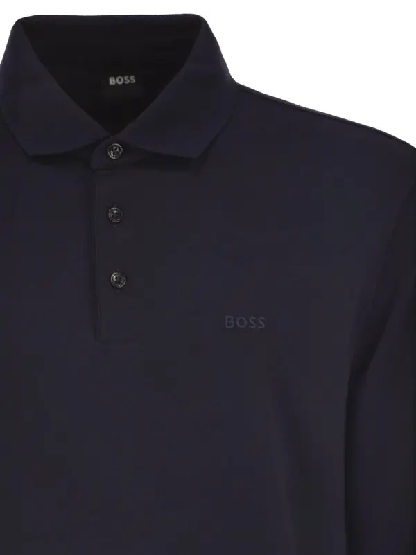 BOSS Regular Fit Polo Shirt In Interlock Cotton - Blue