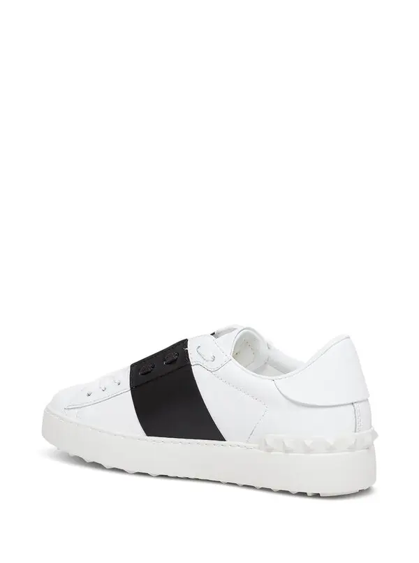 Valentino Garavani Open Sneaker With Rockstud Details In Leather - White