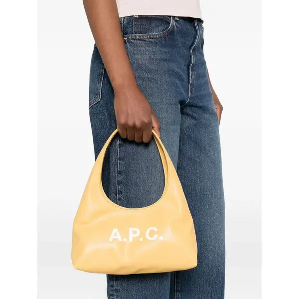 A.p.c. Top Handle Bag With Logo Lettering