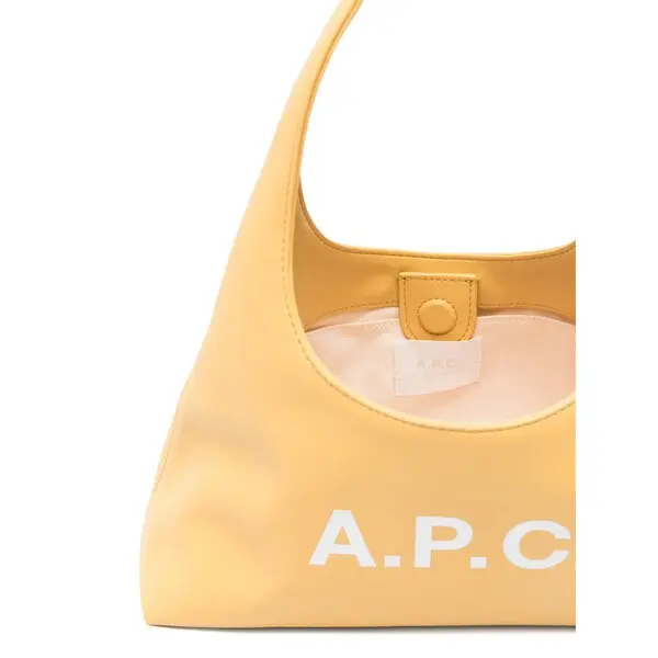 A.p.c. Top Handle Bag With Logo Lettering