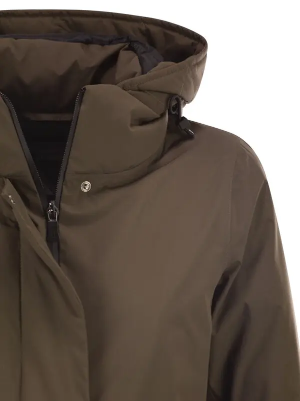 Herno A-shaped Down Jacket With Hood - Green
