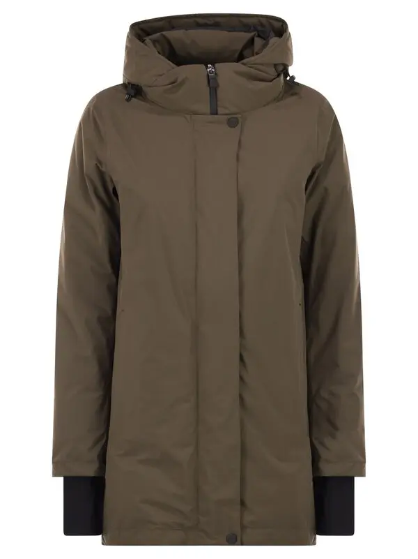 Herno A-shaped Down Jacket With Hood - Green