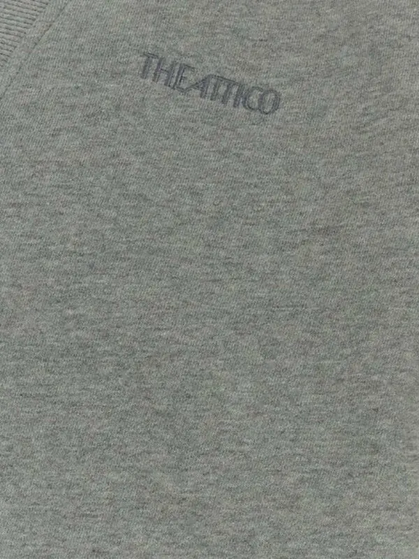 Attico Cotton V-neck Sweatshirt - Gray