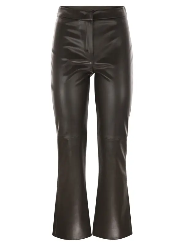 Max Mara Coated Fabric Trousers - Black