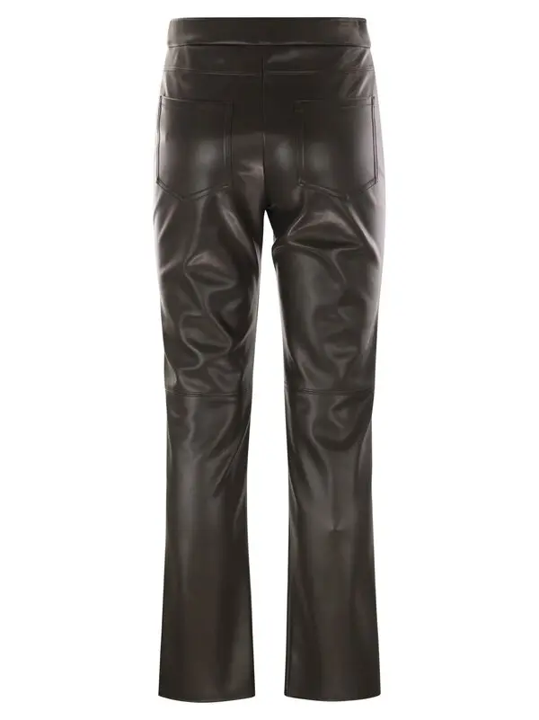 Max Mara Coated Fabric Trousers - Black