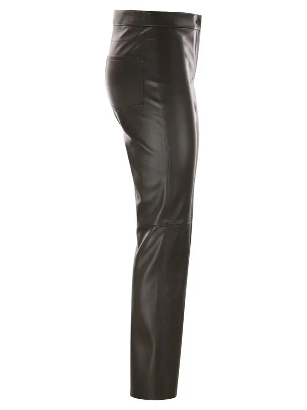 Max Mara Coated Fabric Trousers - Black