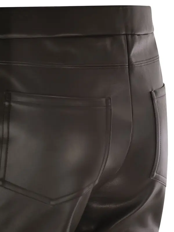 Max Mara Coated Fabric Trousers - Black