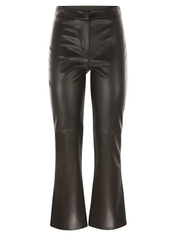 Max Mara Coated Fabric Trousers - Black