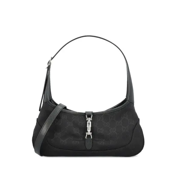 Gucci Gg Pattern Shoulder Bag - Black
