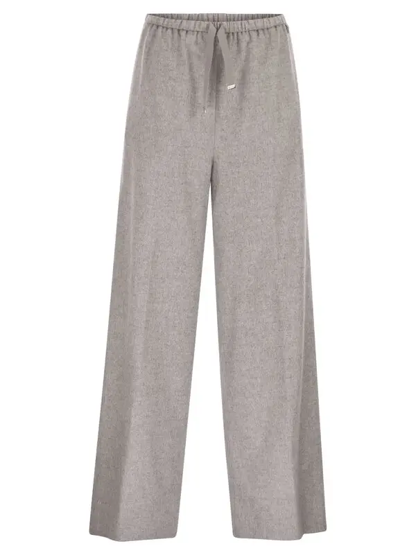 Herno Trousers In Cashmere And Silk - Multicolor