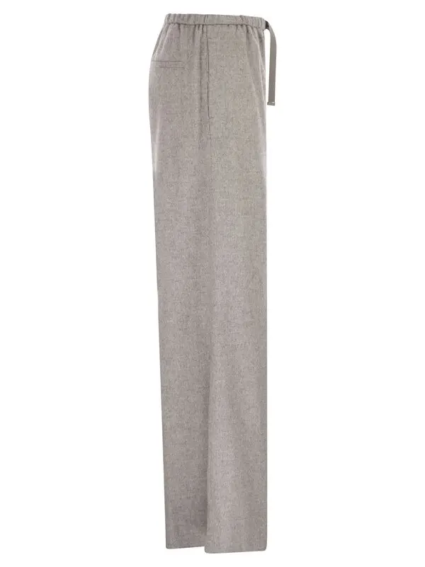 Herno Trousers In Cashmere And Silk