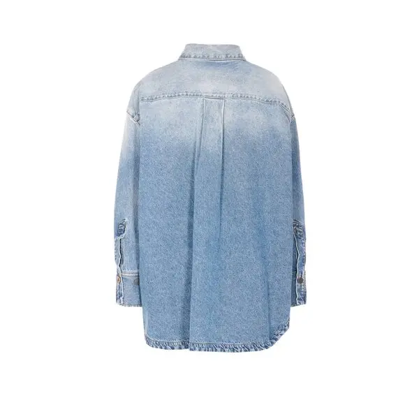 Attico Diana Shirt Jacket Asymmetrical, Faded Effect, Degrad