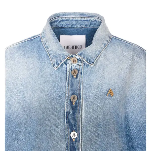 Attico Diana Shirt Jacket Asymmetrical, Faded Effect, Degrad