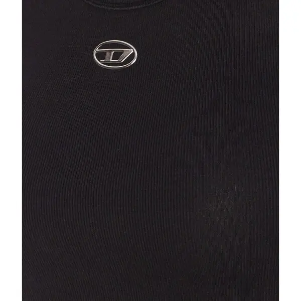 DIESEL® Ribbed Scoop Neck Tank Top - Black
