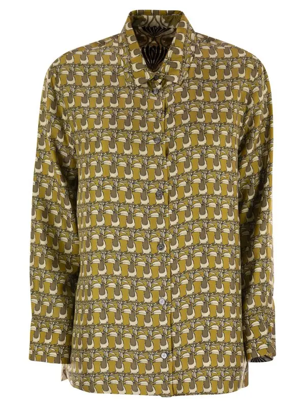 Max Mara Reversible Printed Silk Shirt - Multicolor