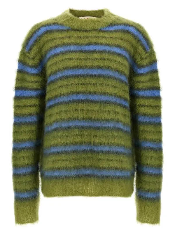Marni Brushed Mohair Striped Sweater - Multicolor