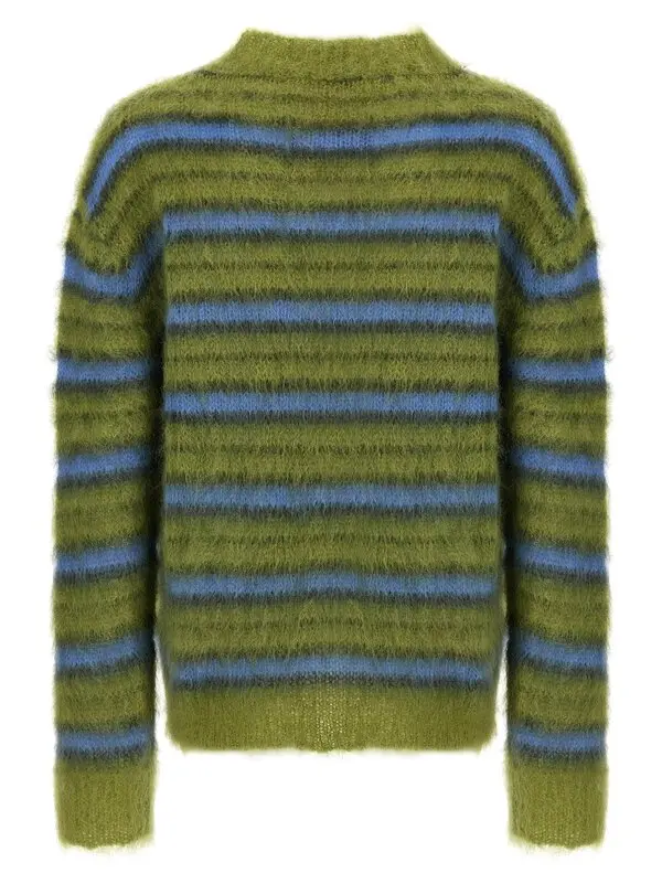 Marni Brushed Mohair Striped Sweater - Multicolor