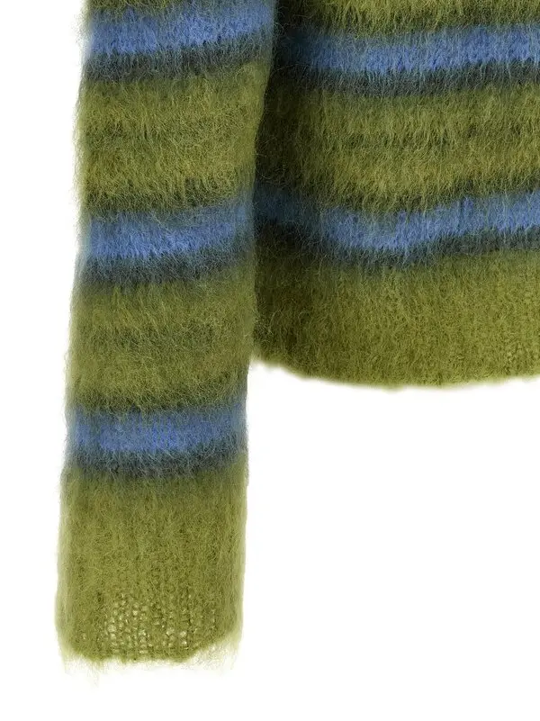 Marni Brushed Mohair Striped Sweater - Multicolor