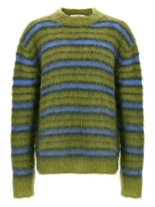 Marni Brushed Mohair Striped Sweater - Multicolor