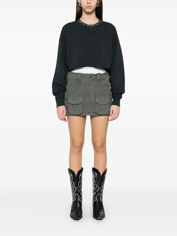 GOLDEN GOOSE Embellished Cropped Sweatshirt - Multicolor
