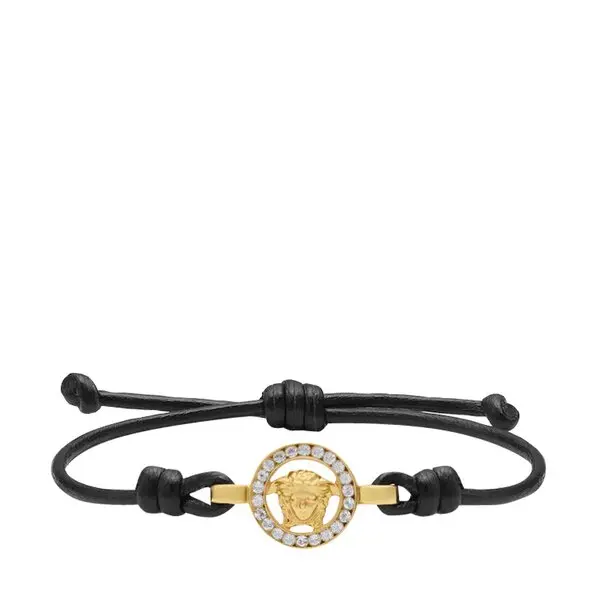 Versace Medusa '95 Leather Bracelet - Black