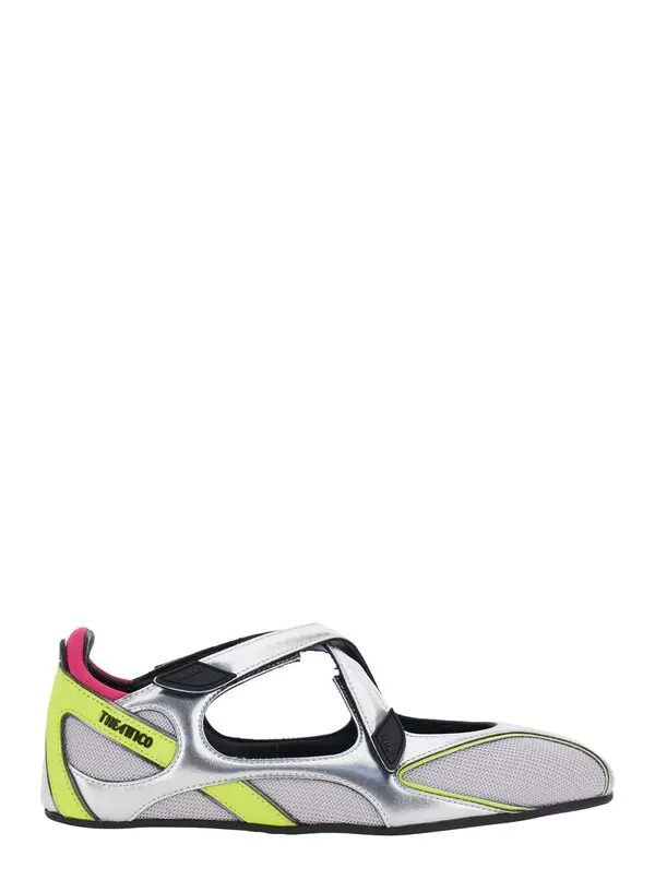 Attico Floor 01" Ballet Flats With Cut-out Design And Side Logo - Multicolor