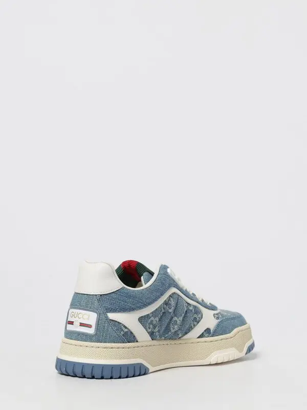 Gucci Denim Gg Jacquard Sneakers