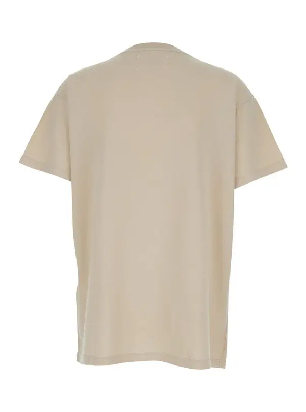 MAISON MARGIELA Cotton T-shirt With Logo Print - Multicolor