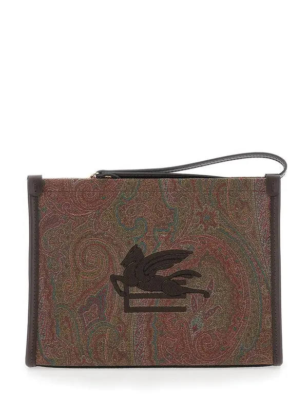 Etro Arnica Clutch With All-over Pattern - Multicolor