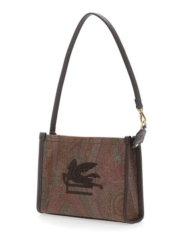 Etro Arnica" Clutch With Embroidered Logo And All-over Pattern - Multicolor