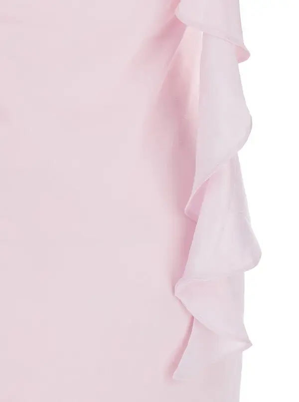ROTATE BY BIRGER CHRISTENSEN Long Dress With Draped Details - Multicolor