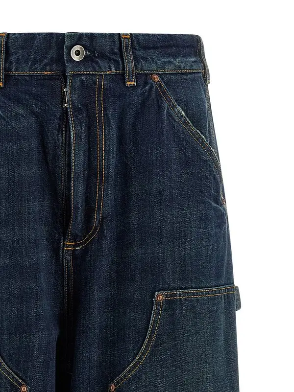 MAISON MARGIELA Wide Leg Workwear Jeans - Blue